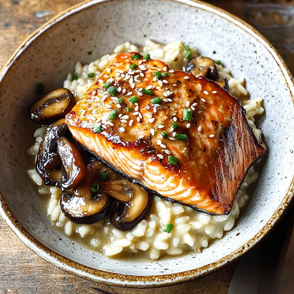 Japanese Style Risotto with Seared Salmon